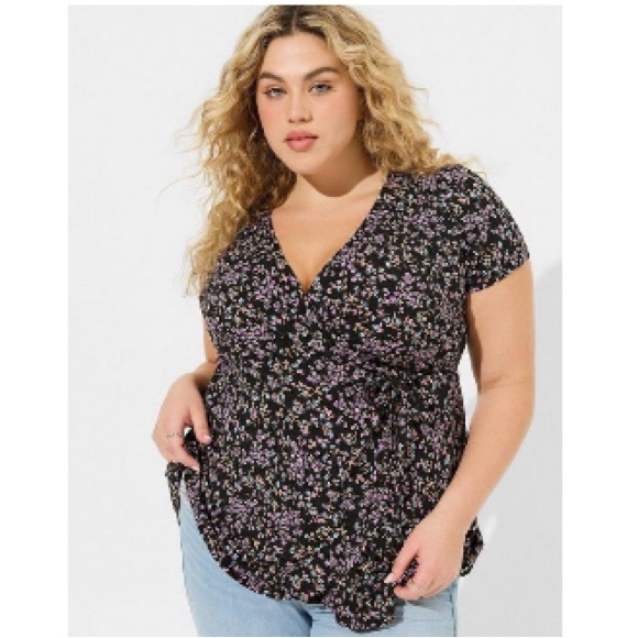torrid | Tops | Studio Knit Surplice Wrap Top 455540 | Poshmark